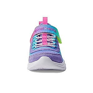 Skechers Kids Girls Dreamy Dancer-Ultra Rainbow Sneaker, Lavender/Multi, 2 Little Kid