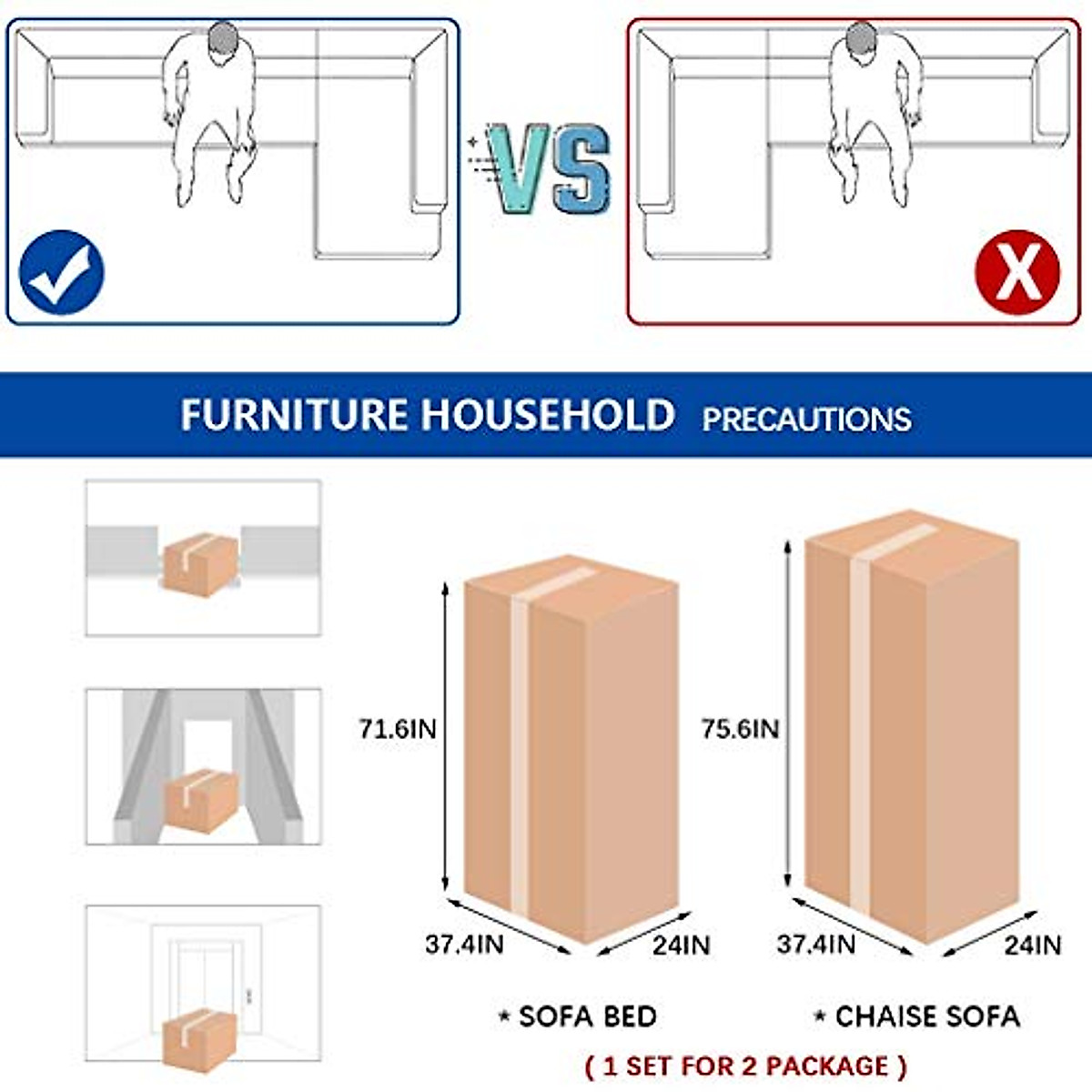 FDW Sofa Sectional futon Sofa Bed Sofa for Living Room Couches and Sleeper Sofa PU Leather Sofa Set Corner Modern Queen 2 Piece Contemporary Upholstered，Black