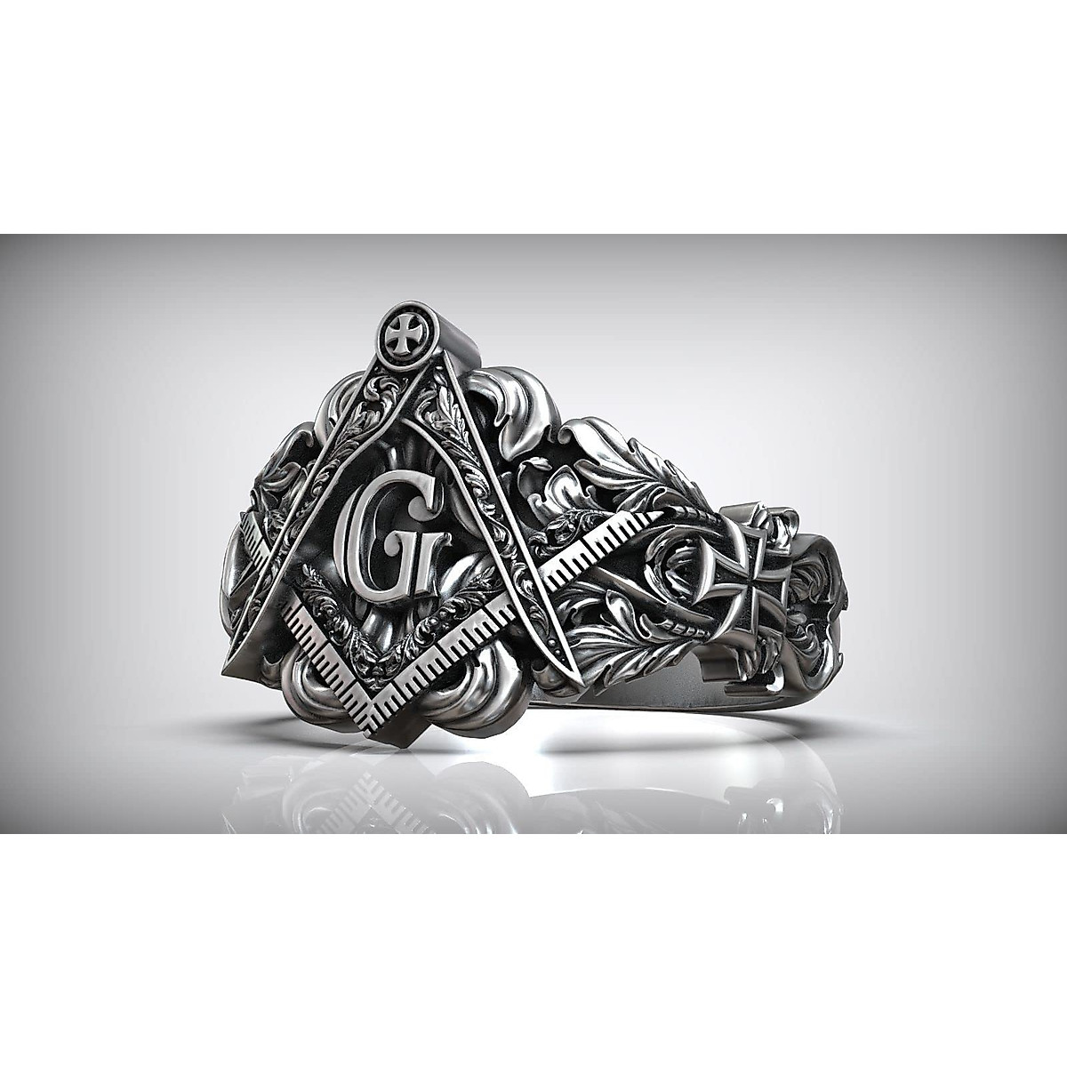 Freemasons Square And Compass Pattern Ring Master Mason Symbol With Engraved Letter Of Providence Handmade Statement Initiation Symbol Vintage Masonry Signet Ring 925 Silver Oxidase