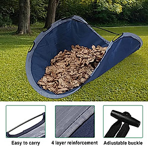 Leaf Collector- Garden Tool, Collapsible Reusable yard waste collector，leaf pickup, leaf loader，Heavy duty tote, Foldable Dustpan
