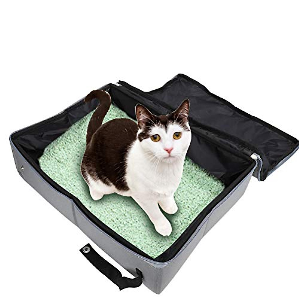 Foldable Waterproof Pet Cat Litter Pan Leak-Proof Easy to CleanTravel Litter Box for Cats for Cats, Foldable Waterproof Pet Cat Litter Pan Leak-Proof Easy to Clean Cat Beds, Furniture