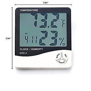 Preciser(TM) Multi-function Indoor Room LCD Electronic Temperature Humidity Meter Digital Thermometer Hygrometer Weather Station Alarm Clock