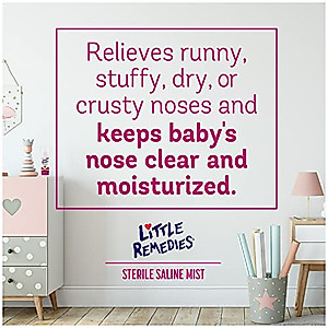 Little Remedies Sterile Saline Nasal Mist, Safe for Newborns, 3 oz