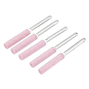 Hicello 5PCS Burr Grinding Stone File, 3/16" Chainsaw Sharpener, Polishing Grinding Tool for Chain Saw Stone Jewelry Wood