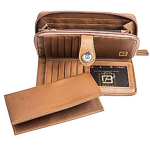 Stone Mountain Talia Large Zip Around Wallet One Size Tan