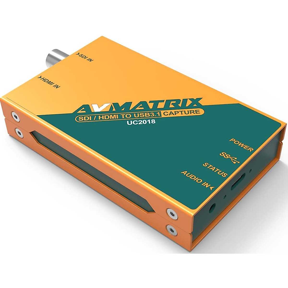 AVMATRIX UC2018 HDMI/SDI to USB3.1 Type-C Uncompressed Video Capture; HDMI or SDI in, and USB 3.1 Gen1(USB3.0) Out; Automatic Input Signal Detection, Up to 1080p60