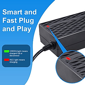 Gotake 42V 2A Battery Charger（Mini 3-Prong），UL Listed Universal Replacer for 36V Lithium Battery Power Supply Adaptor