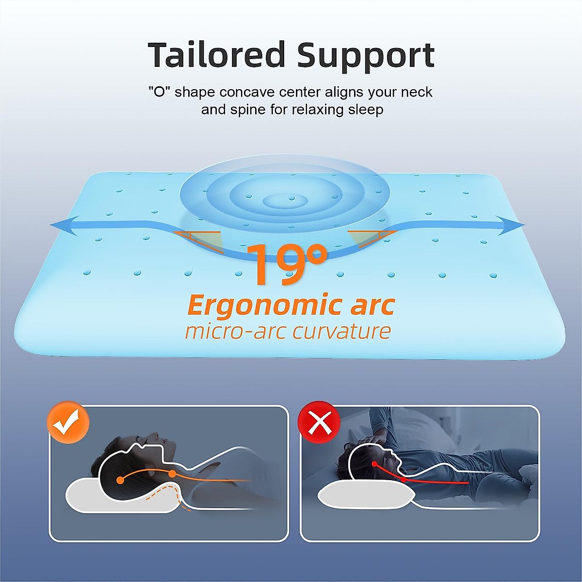 inight Memory Foam Pillows King Size Set of 2, King Size Pillows 2 Pack, King Pillows for Side Sleepers & Back Sleepers, Oeko-tex & CertiPUR-US-King Size (Pack of 2)