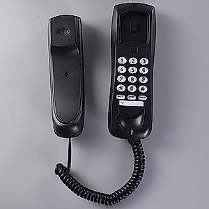 HCD3588 Wall-Mounted Telephone Fixed Landline Wall Telephones Perfect for Home and Business Use Simple Caller Telephone with Memory Buttons Mute Function Telephone