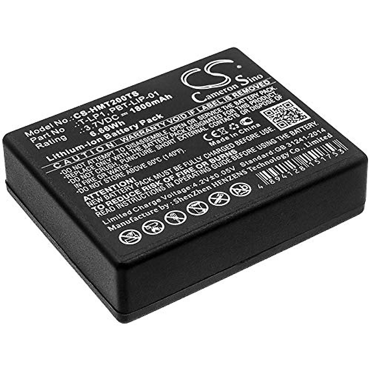 Cameron Sino New 1800mAh Battery for Tempest 2.4GHz beltstation, Tempest Wireless Beltpacks, Tempest Wireless Beltpacks PLI, TMP-R224