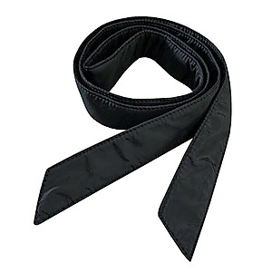 Tong Gu 1X Women Cotton Puffer Ribbon Sash Belt Waistband for Down Coat (Matte Black)