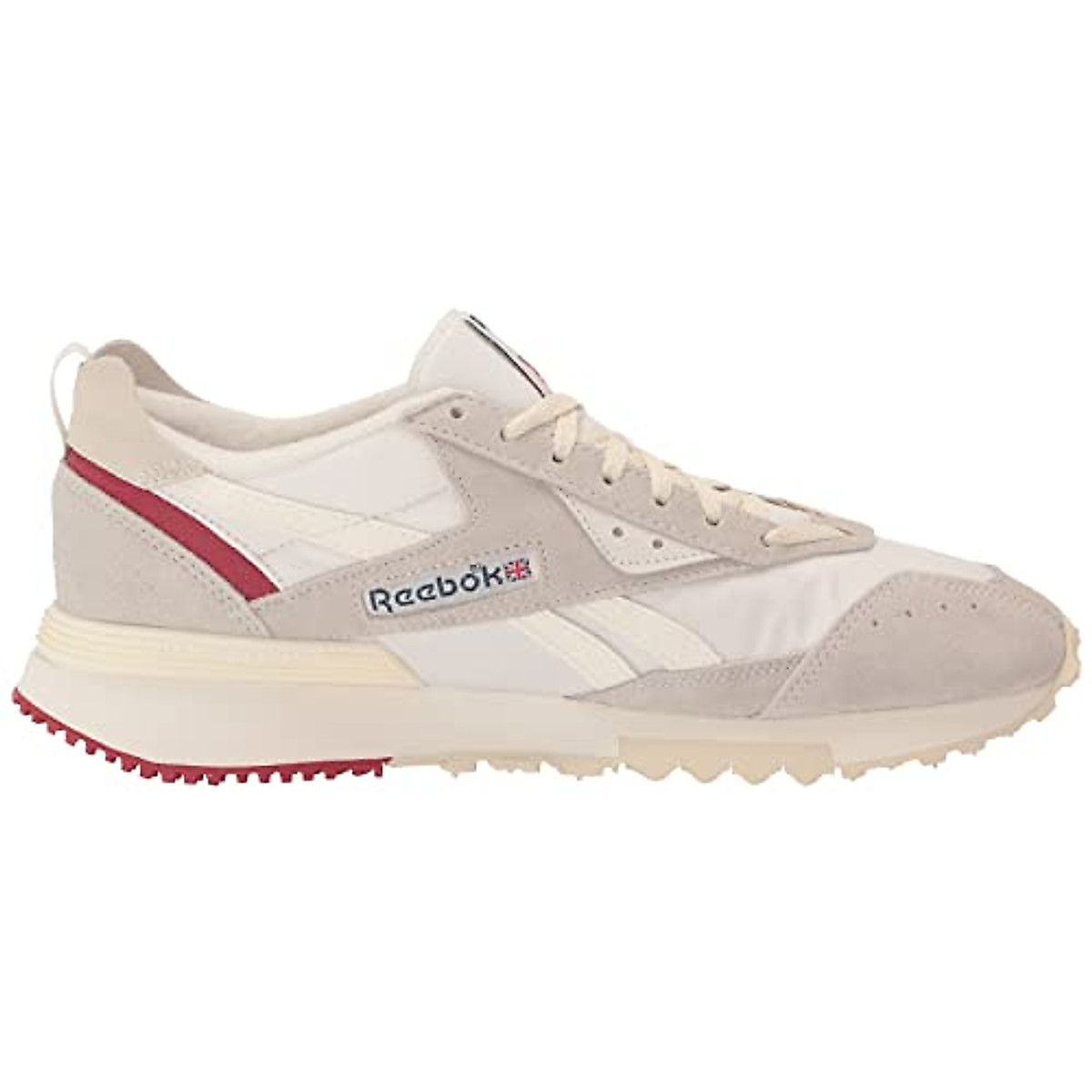 Reebok Unisex LX2200 Sneaker, White/Chalk/Flash Red, 11.5 US Men