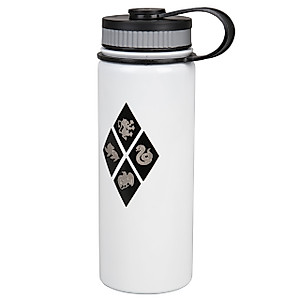 Harry Potter Stainless Steel Water Bottle Thermos, 550ml - Insulated for Water, Coffee & More - Hogwarts House Crest Design - Gift for Kids & Adults