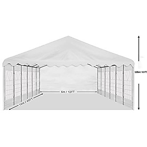 AMERICAN PHOENIX Party Tent 40x20 Heavy Duty Large White Commercial Fair Shelter Wedding Events Canopy Tent (White, 20x40)