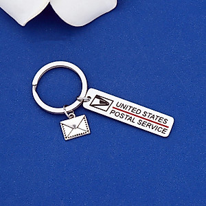 FAADBUK Post Office Keychain Postman Gift Postal Jewelry Gifts for Postal Staff (Post Office K-S)