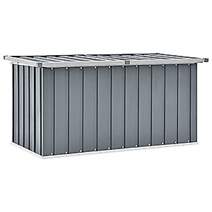 BIGBARLEY Storage Deck Box for Patio Furniture, Front Porch Decor and Outdoor Seating,Perfect to Store Garden Tools and Pool Toys,Patio Storage Box Gray 50.8"x26.4"x25.6"