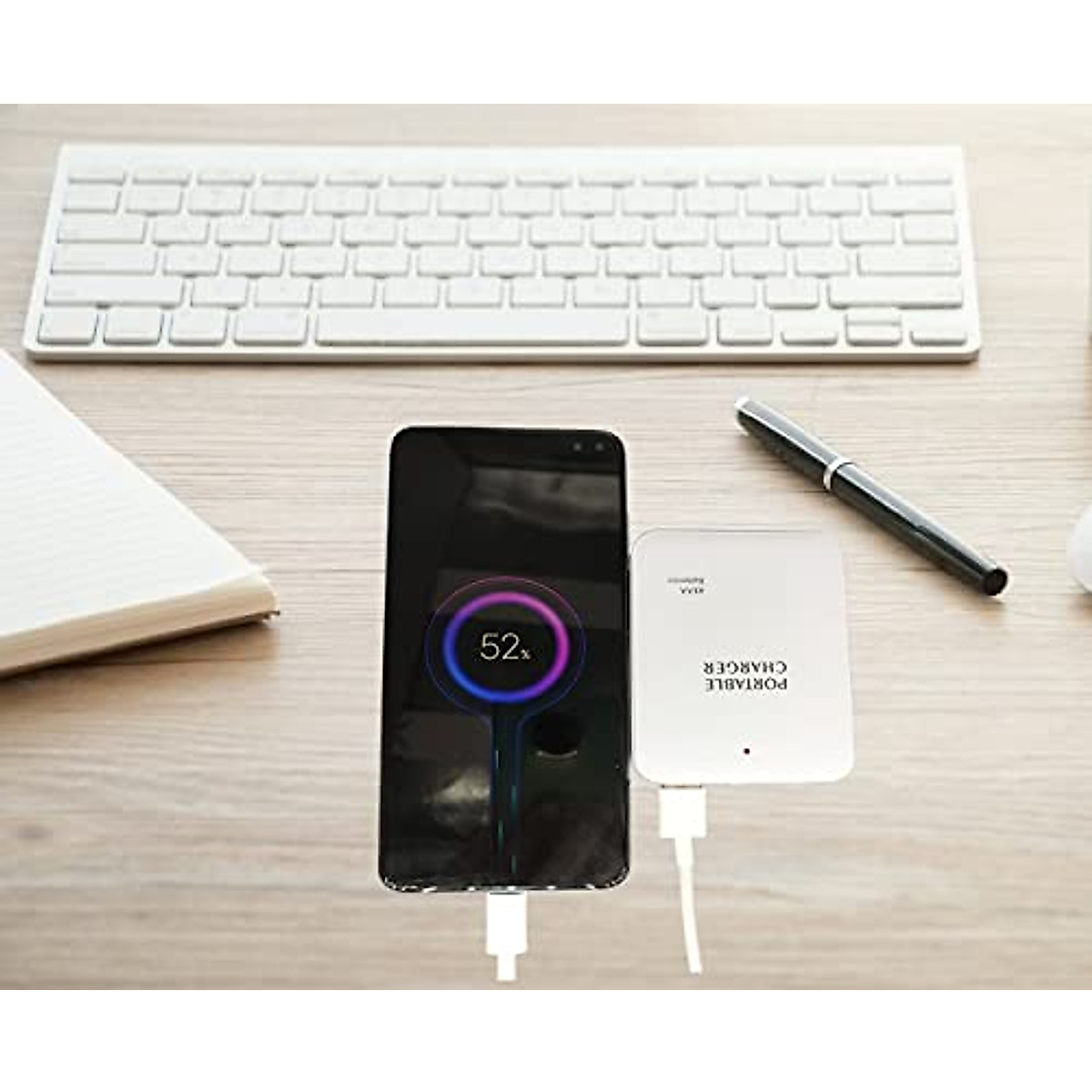 Bytcew Portable AA Battery Holder Box Case USB Port for Travel Emergency Charger with Switch and LED Light, Charger for Phone, Power Supply for MP3/MP4 player, iPod, Fairy Strip Lights