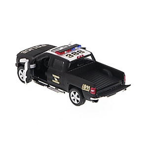 KiNSMART 2014 Chevrolet Silverado LTZ Crew Cab 4x4 1:46 Scale 5 Inch Diecast Metal Model Pick-up Interceptor Truck Police K9 Unit