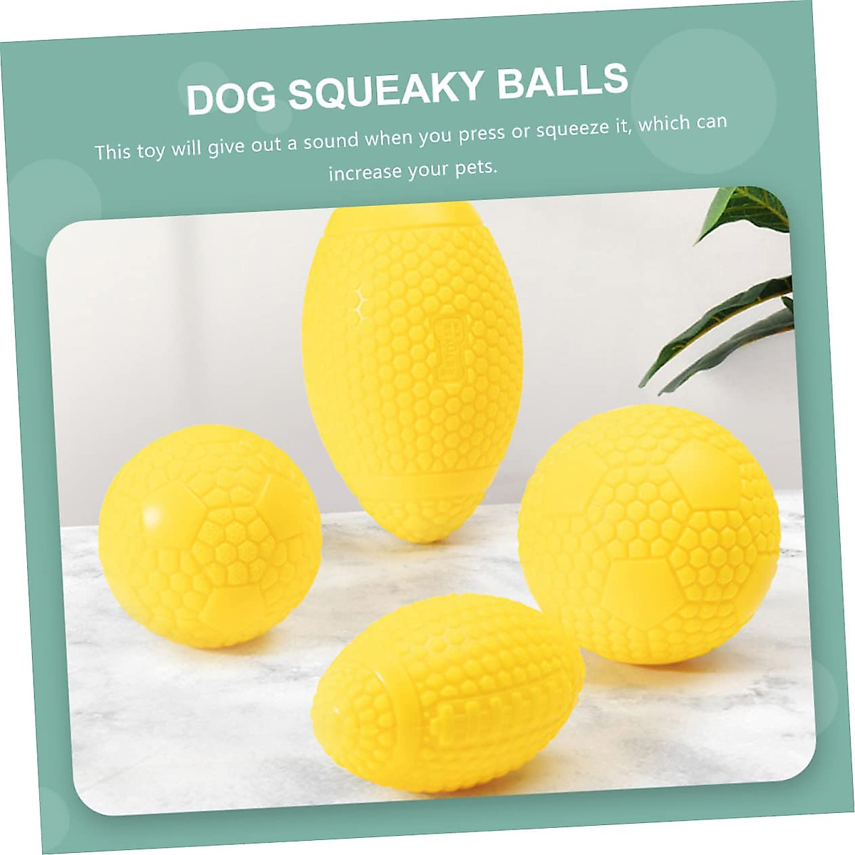 NOLITOY 2pcs Pet Toy Ball Dog Rugby Toys Plastic Sports Balls Dog Football Toys Interactive Rugby Toys Dog Molar Toy Dog Bite Toys Dog Balls Dog Interactive Toys Dog Chew Toy Pet Chew Toys