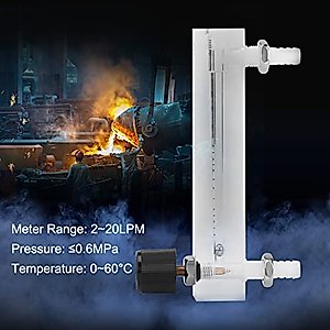 LZQ-7 Flowmeter 2-20LPM Flow Meter Oxygen Air Gas Regulator Acylic Flowmeter Oxygen Air Flow Meter with Control Valve for Measuring Controlling