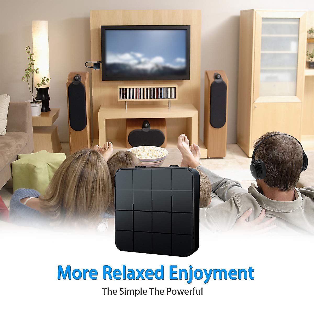 VR-robot Bluetooth 5.0 Audio Transmitter Receiver Adapter, 2-in-1 Wireless 3.5mm aptX Low Latency Stereo Audio Adapter for Home Sound System/TV/PC/Tablet/Speaker Headphone