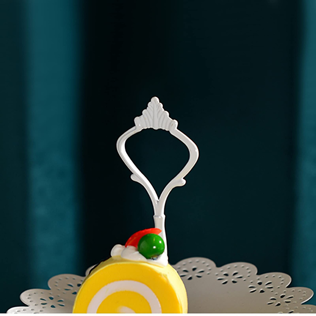 ATRDTO Set of 9 Pieces Cake Stands Iron White Cupcake Holder for Dessert Table Birthday Party Wedding Afternoon Tea Festival