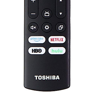 Toshiba OEM Remote Control (CT-RC1US-21) with PrimeVideo/Netflix/HBO/Hulu Keys (Renewed)