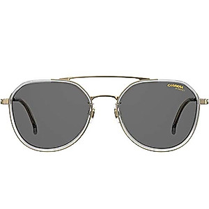 Carrera Men's Casual Round/Oval Sunglasses, Gold Grey, 55