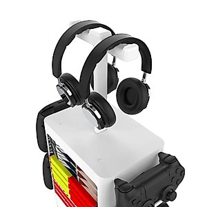 Joytorn Games Storage Tower(Up to 10 Games) for PS5,Game Disk Rack and Controller/Headset Stand Holder Compatible with Xbox Series X|S/Nintendo Switch/PS4