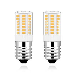 LFLAMPON KEI d28k 4w kel2812 Freezer Bulb kei d28m kel 2815 ac120v 3.8w Refrigerator Light Bulb 5304517886 Replacement E17 Intermediate Base Fridge Range Hood Over StoveLED Lamp, Warml White, 2-Pack