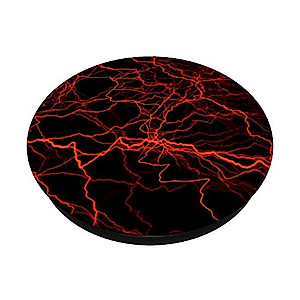 Red Lightning Abstract Textures Gift PopSockets PopGrip: Swappable Grip for Phones & Tablets