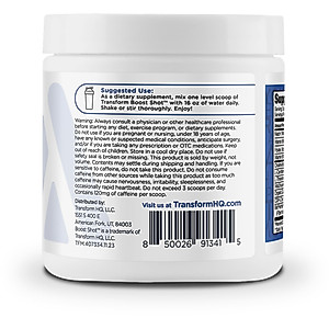 TransformHQ Everyday Boost Shot 28 Servings (Blue Raspberry) - Non-GMO, Gluten-Free, Powder