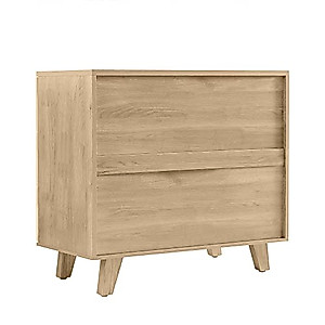 Goujxcy Modern Wood 6 Drawer Dresser Bedroom Storage Drawer Organizer Closet Hallway Storage Cabinet with 6 Drawers, Wood Dresser Chest Accent Cabinet for Living Room Bedroom (6 Drawers, Lateral)