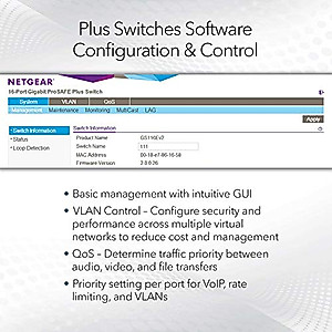 NETGEAR 8-Port PoE Gigabit Ethernet Plus Switch (GS108PEv3) - Managed, with 4 x PoE @ 53W, Desktop or Wall Mount, and Limited Lifetime Protection