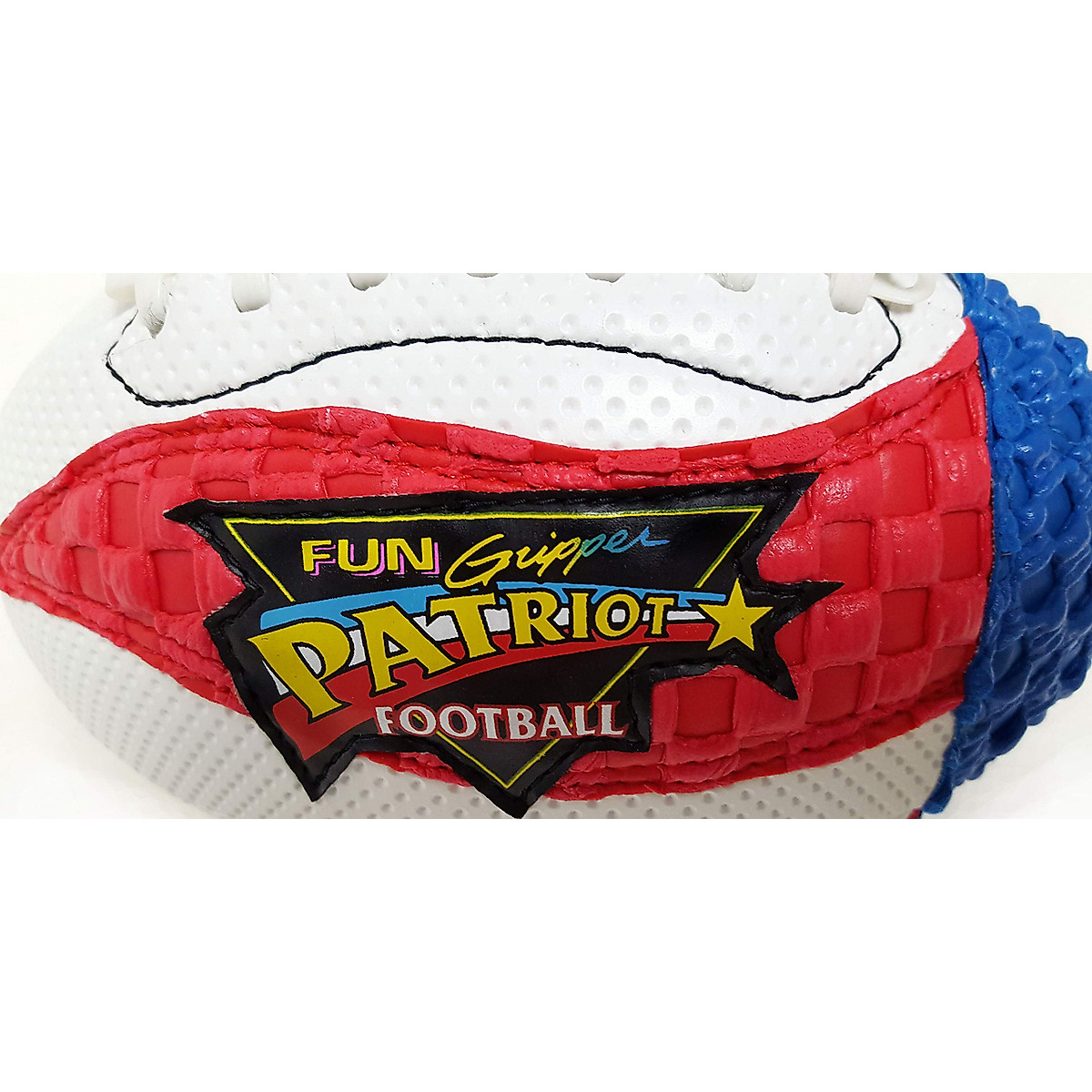 fun gripper 8.5 Patriot Football (PEE WEE) Size (PATRIOTIC) - RED,WHITE & BLUE by: Saturnian I P.E Supplier
