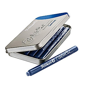 Pelikan Fine Writing Edelstein Ink Cartridges for Fountain Pens, Aquamarine, 1.4ml, Pack of 6 (300100)