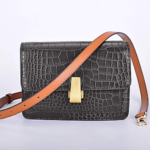 VanEnjoy Genuine Leather Adjustable Purse Strap Replacement for Crossbody Handbag - 0.71" Wide,51" Long (Khaki)