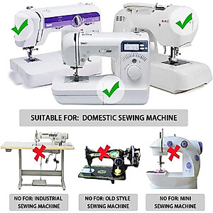 7PCS Sewing Presser Foot Kit Includes 6PCS Rolled Hem Presser Foot and 1PCS Universal General Purpose Zig Zag Foot for Most Low Shank Snap-On Singer, Brother, Babylock, Janome Sewing Machines