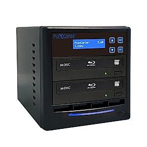 PlexCopier 1 to 1 Blu-ray BD BDXL M-Disc CD DVD Duplicator Copier Tower with Free Copy Protection