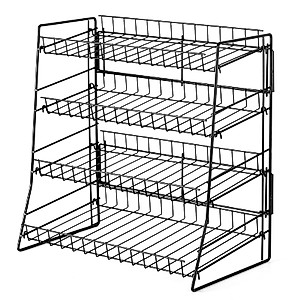 Glolaurge Candy Display Rack, Snack Display Stand, Wire Chip Organizer for Countertop, Stores, Office