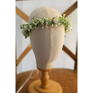 Uongeod HJYHYN Flower Crown Boho Flower Wreath Artificial Floral Crown Bridal Headpiece Greenery Crown for Wedding Ceremony Party Festival