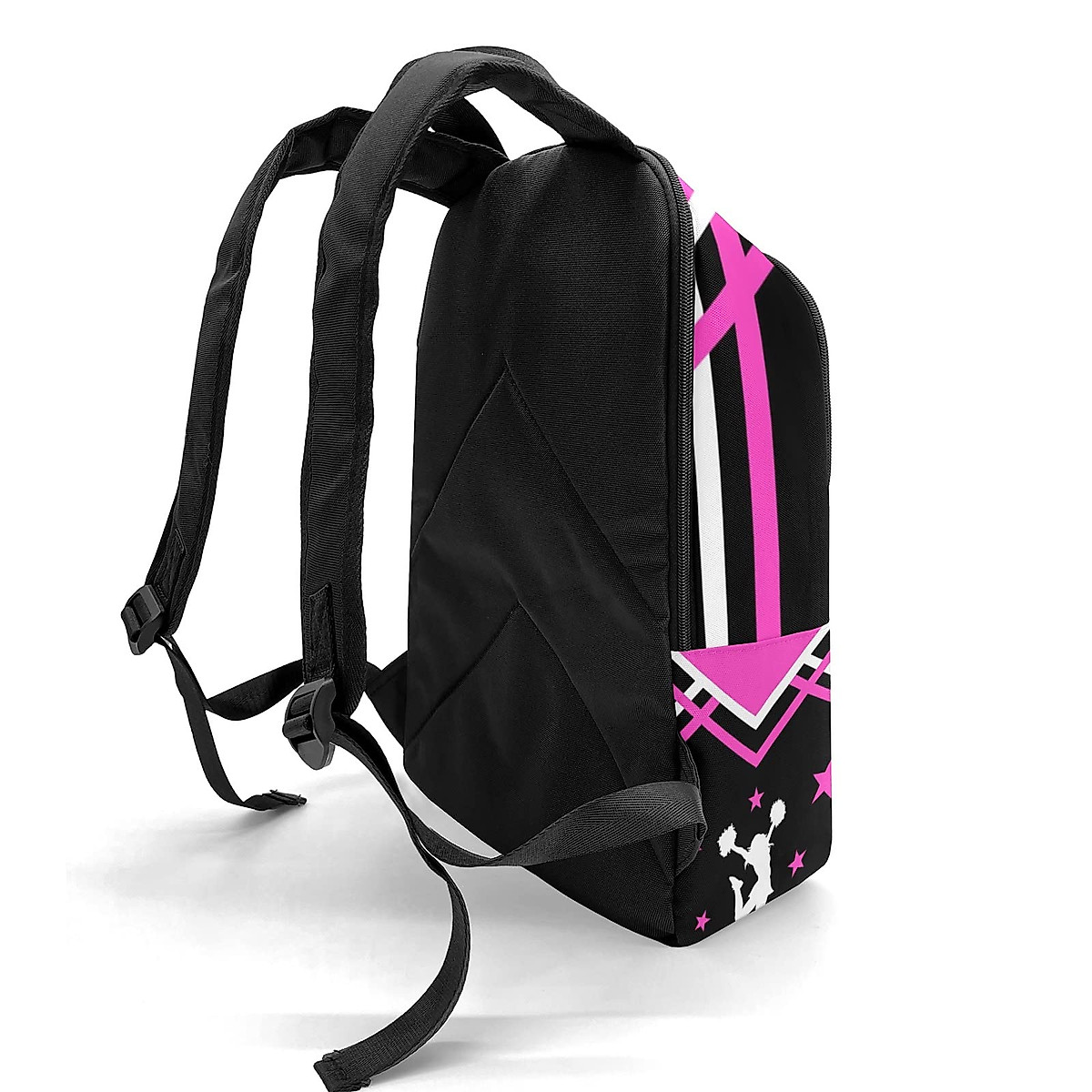 Cheerleader Cheer Pink Personalized Backpack for Teen Boys Girls,Custom Travel Backpack Bookbag Casual Bag Name Gift
