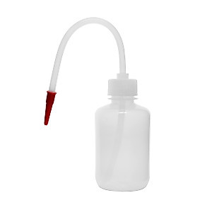 EISCO Wash Bottle, 250ml - Polyethylene - Translucent, Unbreakable - Screw Cap with Flexible Delivery Tube for Dispensing Liquid - Includes Tube Cap Labs