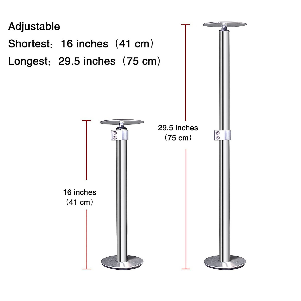 Undermount Sink Mounting Brackets New 304 Stainless Steel Sink Legs Sink Repair Supports Kit Installation and Repair System for Kitchen and Bathroom (Height: 16 to 29.5 inch)