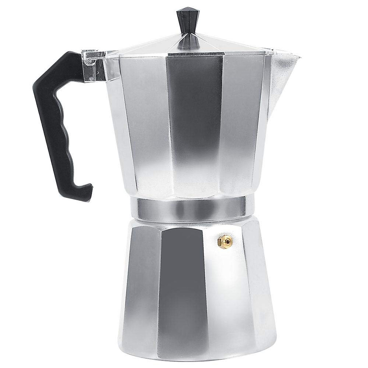 Italian Type Moka Pot,3/6/9/12 Cups Aluminum,Espresso Coffee Maker,Stove Home Office Use Hot,Moka Kettle,For Coffee(600ML 12cups)