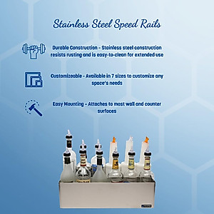 San Jamar Stainless Steel Speed Rails, 8 Quarts, Silver