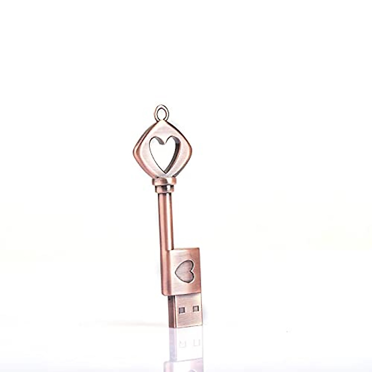 SUNJIANG Cute USB Flash Drive, Metal Love Heart Key Shaped Pen Drive Keychain USB Stick Wedding Memory Stick 32GB Thumb Drive Funny USB2.0 Gifts for Wedding/Photography/Anniversary