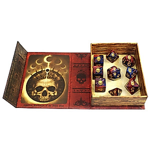 Infinite Black Elder Dice: Mark of The Necronomicon (Red/Blue)