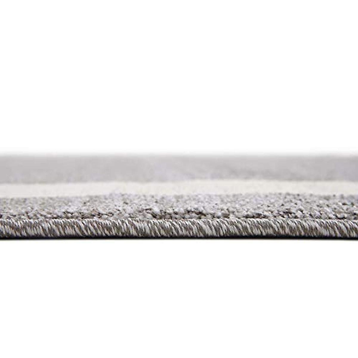 Unique Loom Del Mar Collection Area Rug-Transitional Inspired with Modern Contemporary Design, Square 8' 0" x 8' 0", Gray/Ivory