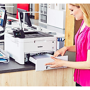 Brother Premium L-3270CDW Series Compact Digital Color Laser Printer I Mobile Printing I NFC I Auto 2-Sided Printing I 2.7" Color Touchscreen I 25 PPM I Up to 250-Sheet Tray Capacity